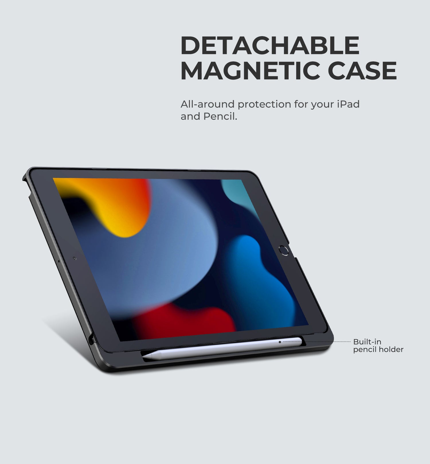 Dexnor for iPad 9th Generation Case with Keyboard Floating Cantilever ...