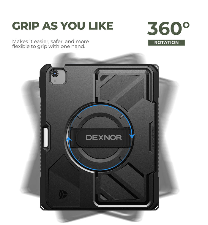 Dexnor Case for iPad Air 13 inch M3 2025 Rugged Protective with 360 ...