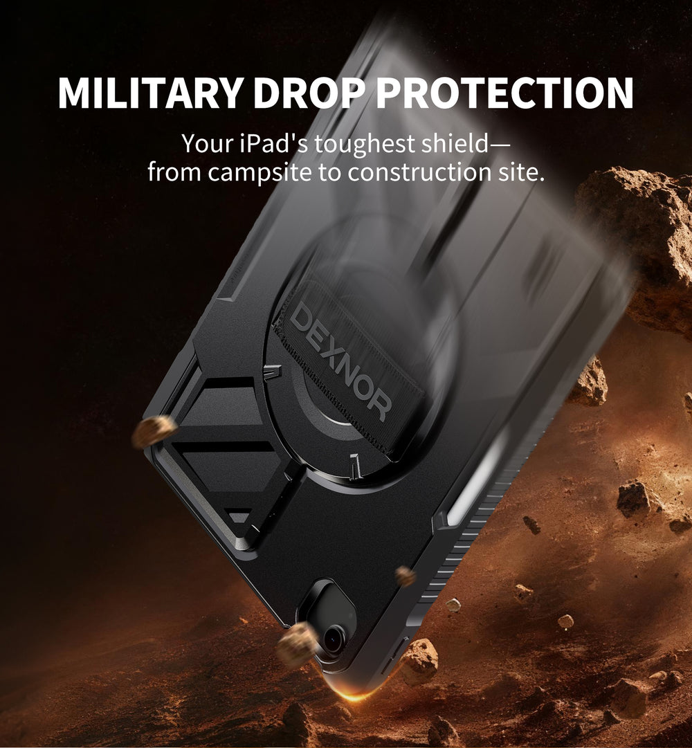 Dexnor Case for iPad Air 5th Generation 10.9 inch Rugged Case with 360 ...