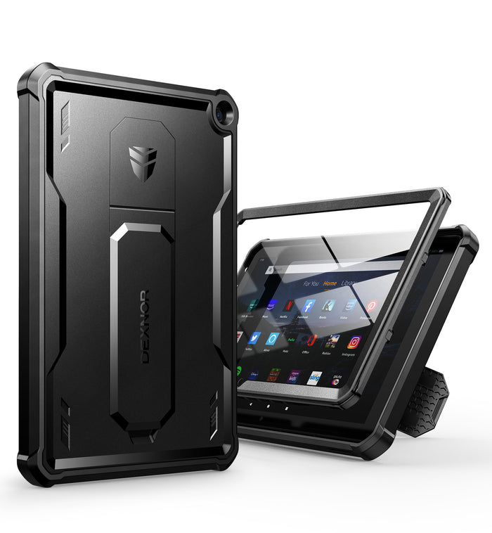 Dexnor Tablet Case for Amazon Fire HD 10 Built in Screen Protector ...