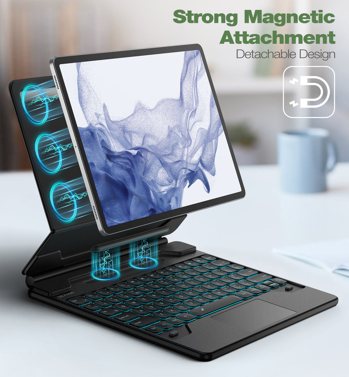 Dexnor Book-style Cover For Samsung Galaxy Tab S10+ Plus Keyboard Case ...